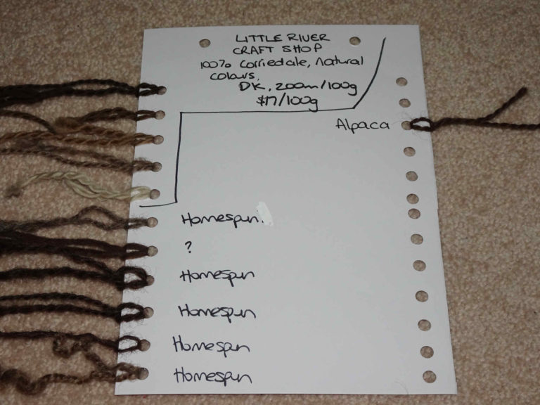 Making yarn sample cards – Weaving from Paradise